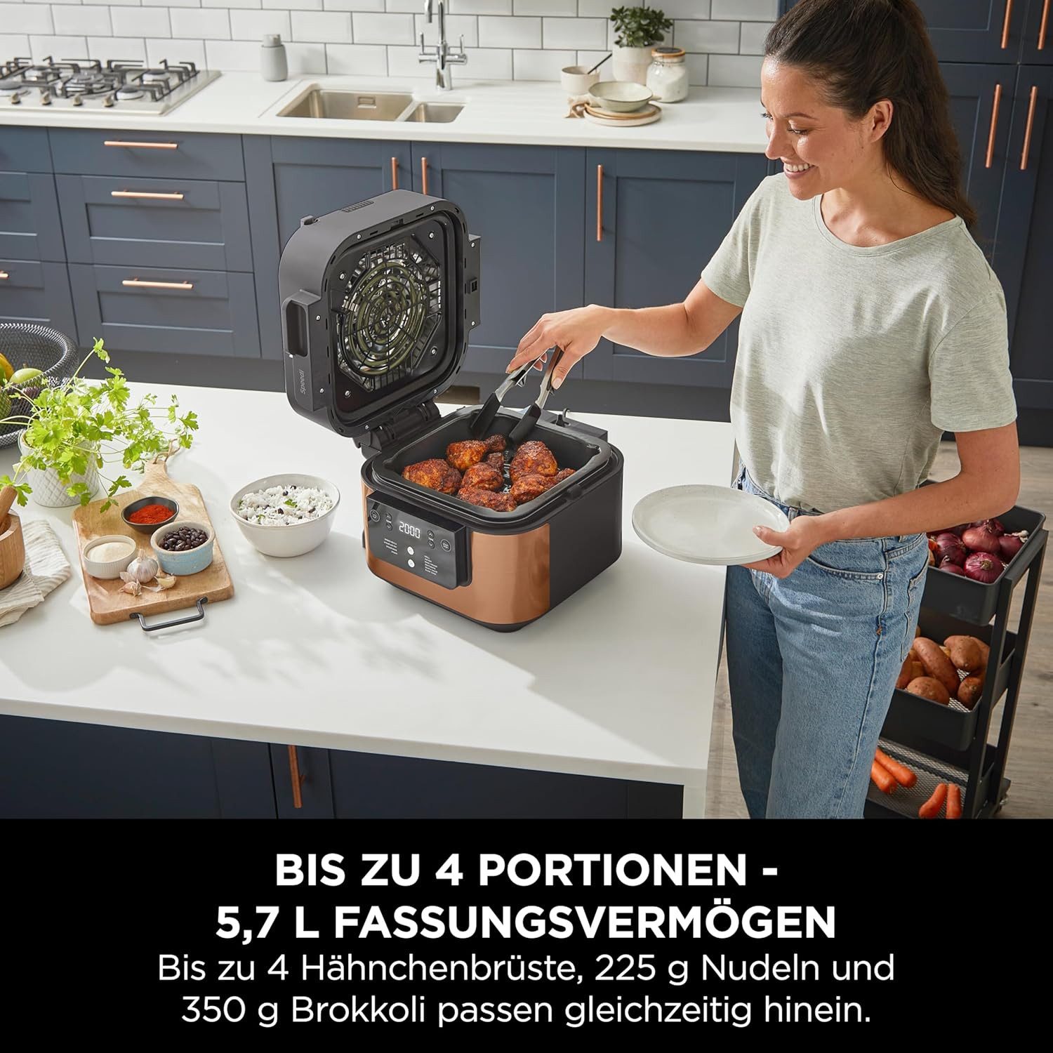 NINJA Multikocher Speedi Multikocher, 5,7L Airfryer Heißluftfritteuse ...