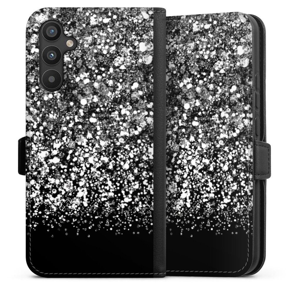 Deindesign Handyhülle Glitzer Look Schneeflocken Muster Snow Fall