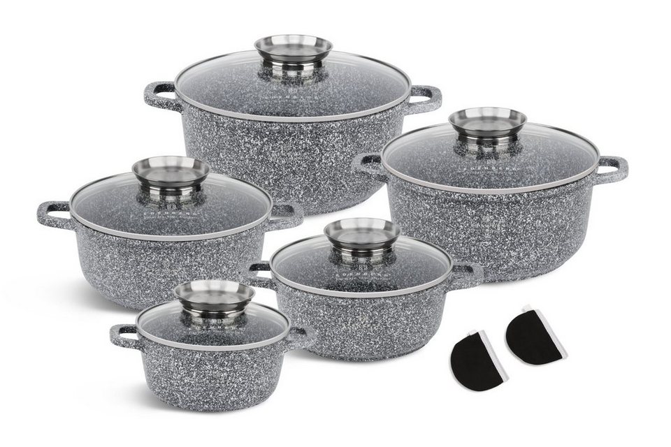 Edenberg Topf Set 10 Tlg Induktionstöpfe Induktion Glasdeckel Kochtopf