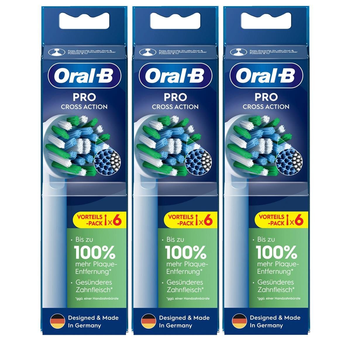 Oral B Ersatzbürste Oral B Pro Cross Action Ersatz Bürstenköpfe 6stk