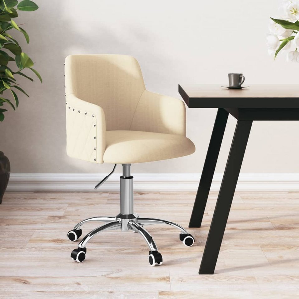 Furnicato Bürostuhl Drehbar Creme Stoff