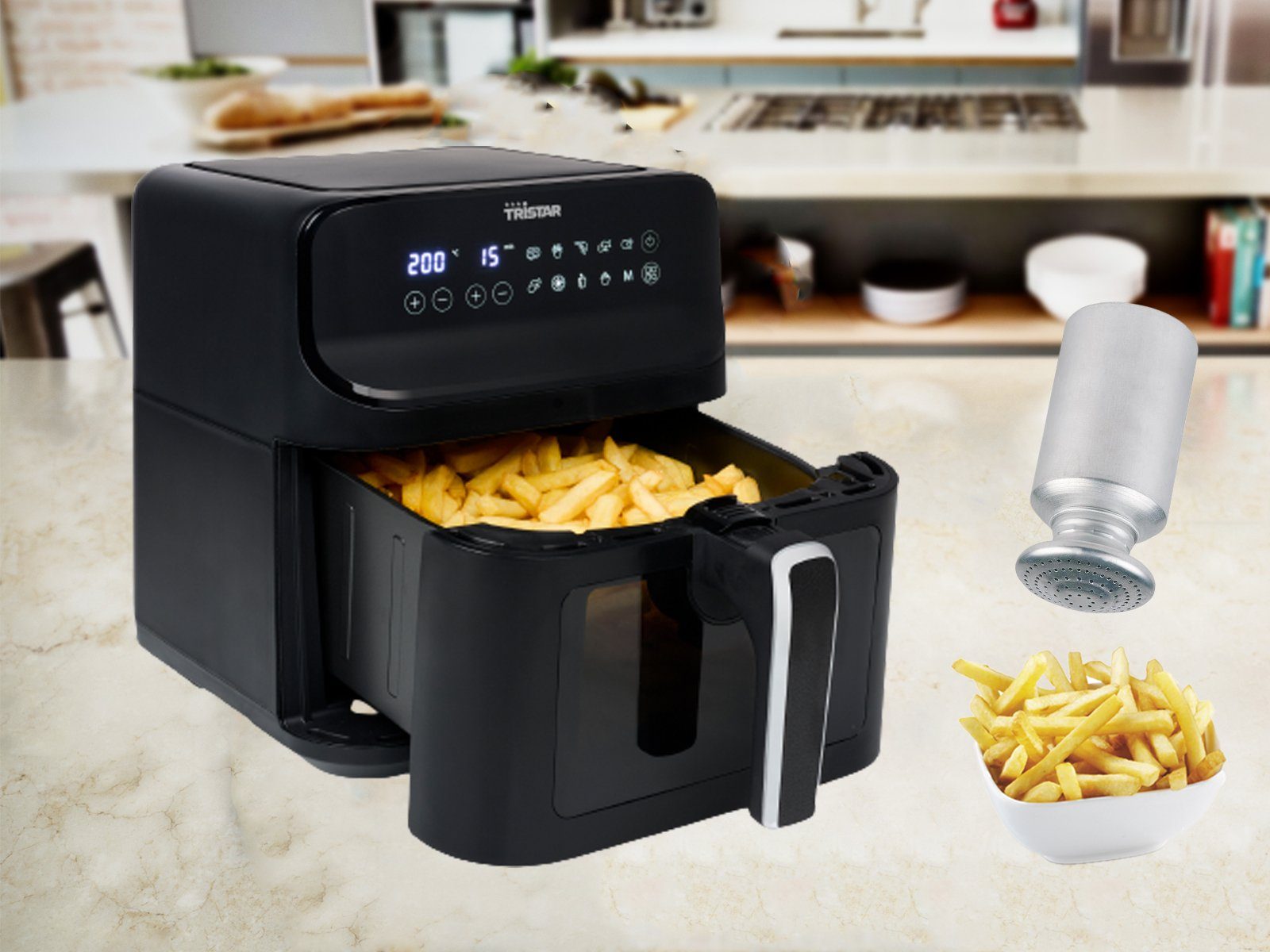 Setpoint Heißluftfritteuse 1350 W Xxl Luftfritteuse Pommes Ohne Öl 6