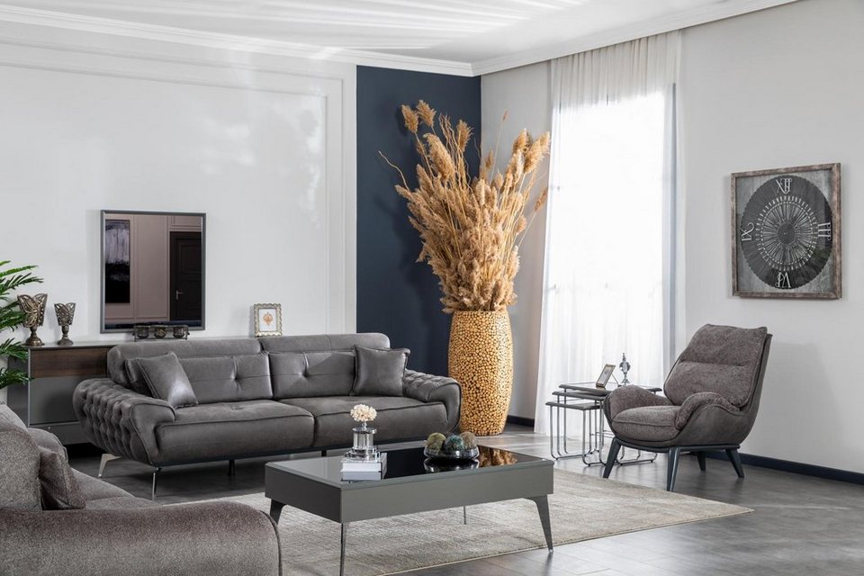 Jvmoebel Wohnzimmer Set Design Set 31 Sitzer Couchtisch Beistelltisch
