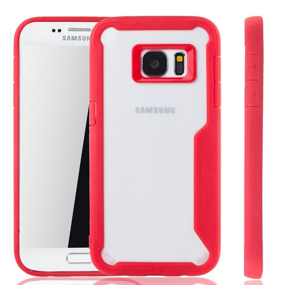 König Design Handyhülle Samsung Galaxy S7 Handyhülle Backcover Rot