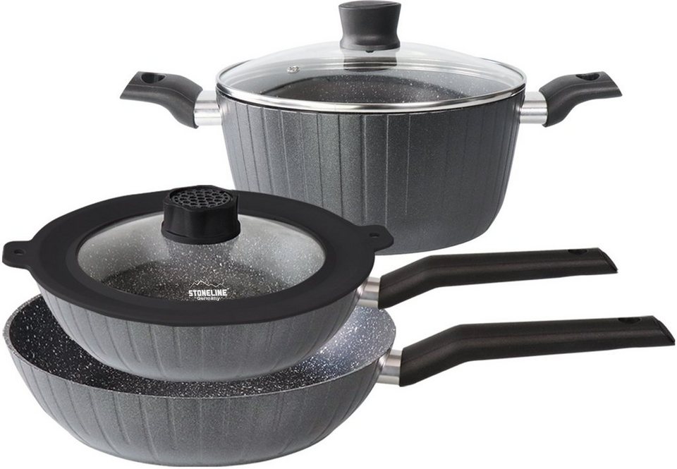 Stoneline Pfannen Set Smell Well Aluminium Set 6 Tlg Smell Well