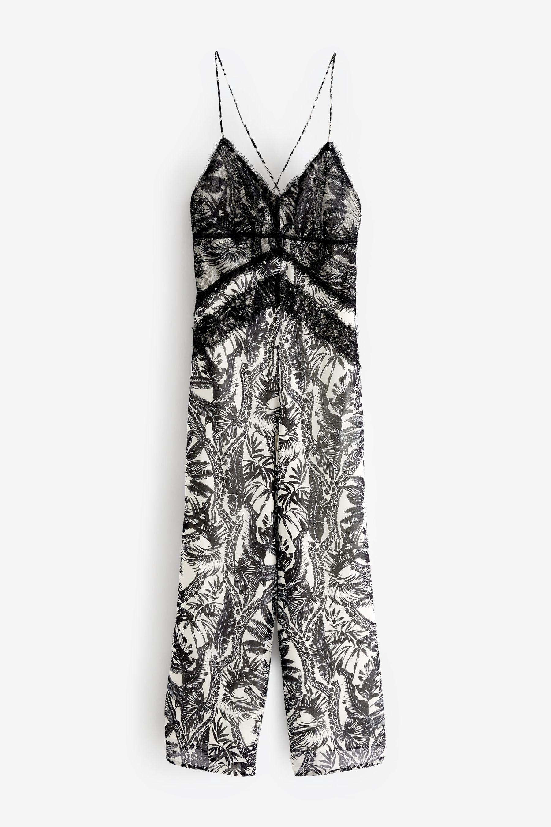 Next Jumpsuit Ärmelloser Träger Overall Mit Spitzenbesatz 1 Tlg