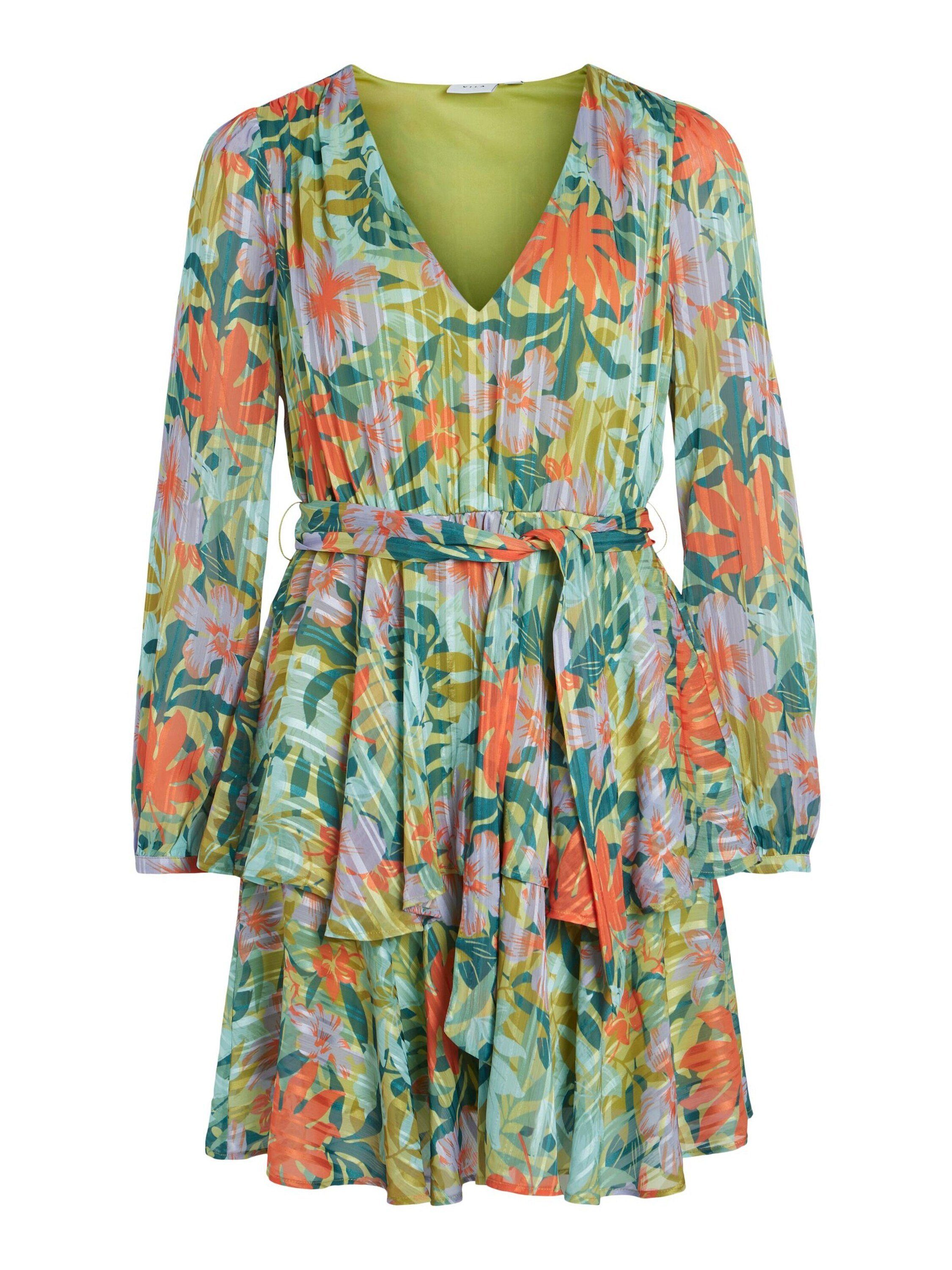 Vila Sommerkleid Paus 1 Tlg Drapiertgerafft Volant Abgesteppter