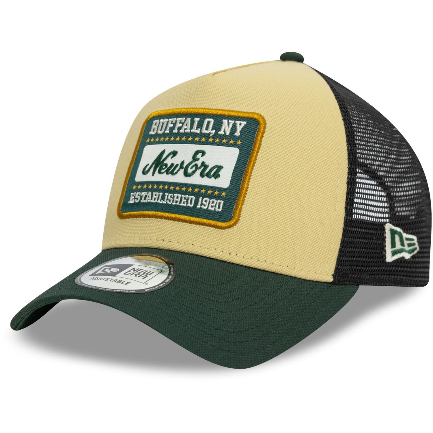 New Era Trucker Cap New Era NE Patch Cot Canv Trucker Adjustable Cap NE ...