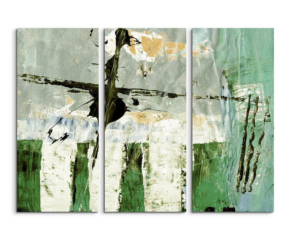 Sinus Art Leinwandbild 130x90cm Wandbild Abstrakt 524 3x90x40cm