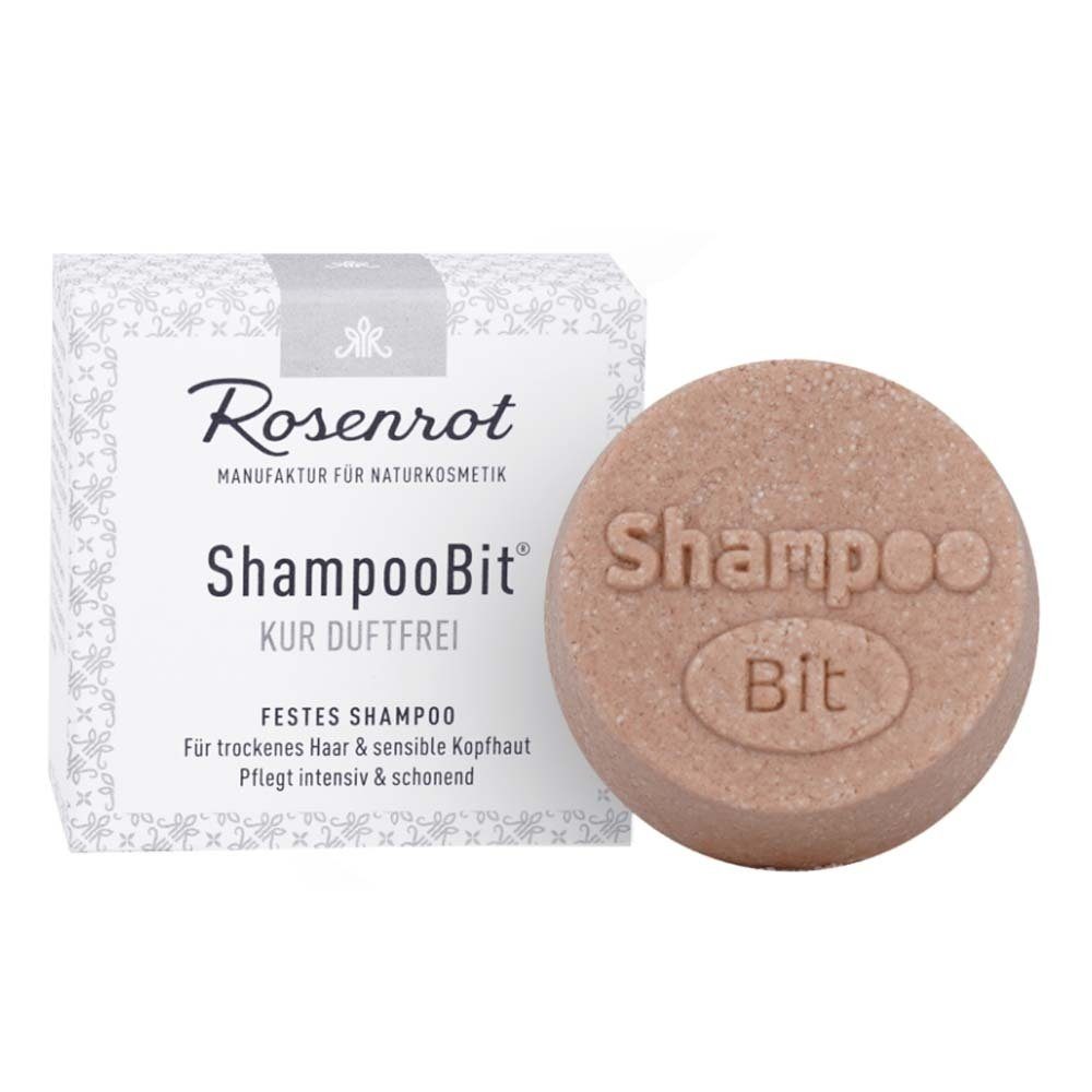 Rosenrot Festes Haarshampoo Festes Shampoo Kur duftfrei, 60 g, Naturprodukt