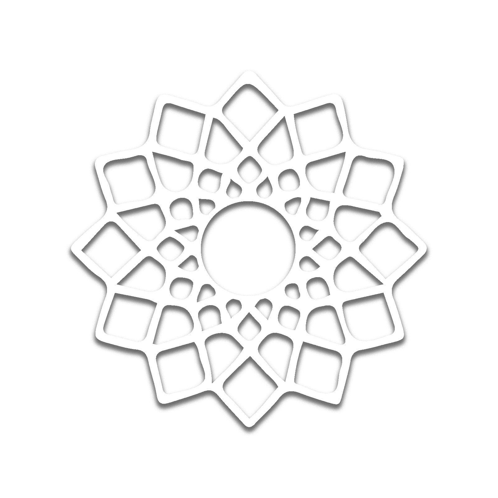 Jumpeak Wanddekoobjekt Metall Blume Form Wanddekoration Geometrisch