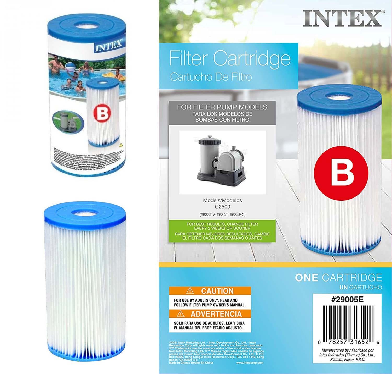Intex Pool-Filterkartusche Intex Filterkartusche Typ B für Poolpumpe ...