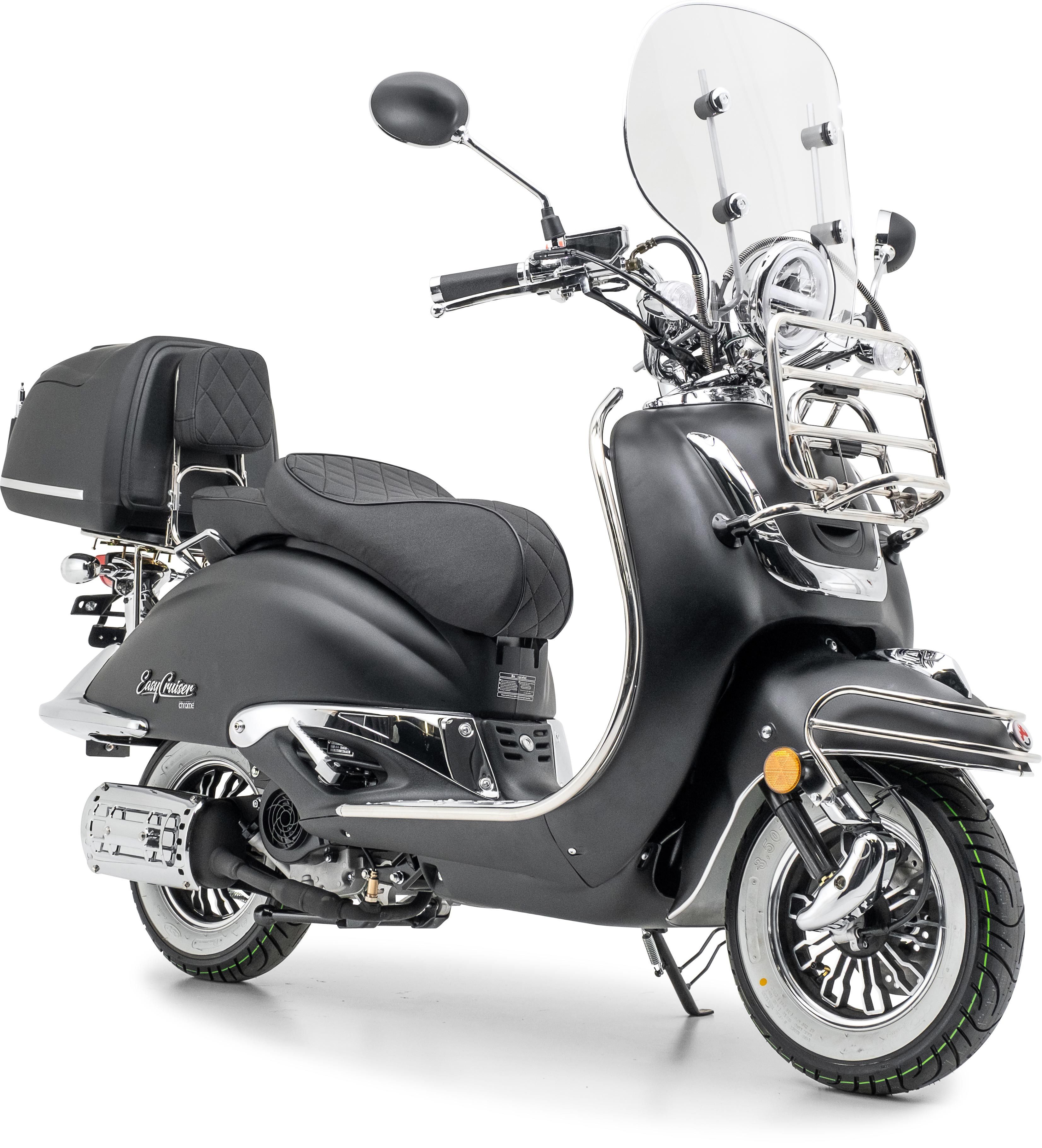 Burnout Motorroller EasyCruiser Mattschwarz 50ccm 25 kmh Euro 5, 50 ccm, 45 km/h, Euro 5, LED ...