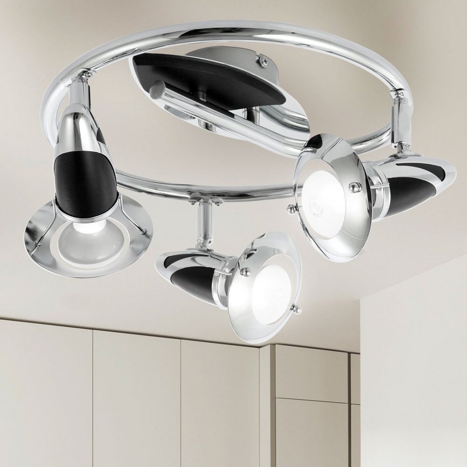 Globo Deckenspot Leuchtmittel Nicht Inklusive Decken Lampe Holz Chrom