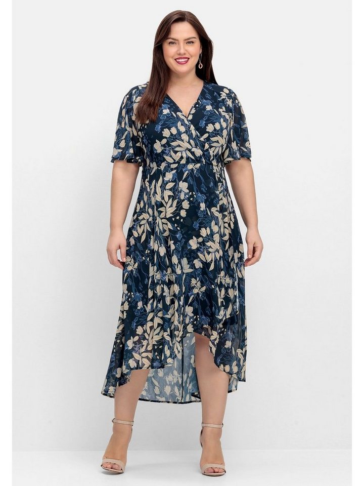 Sheego Abendkleid Große Größen aus Chiffon, in Wickeloptik Sheego Abendkleid Große Größen aus Chiffon, in Wickeloptik
