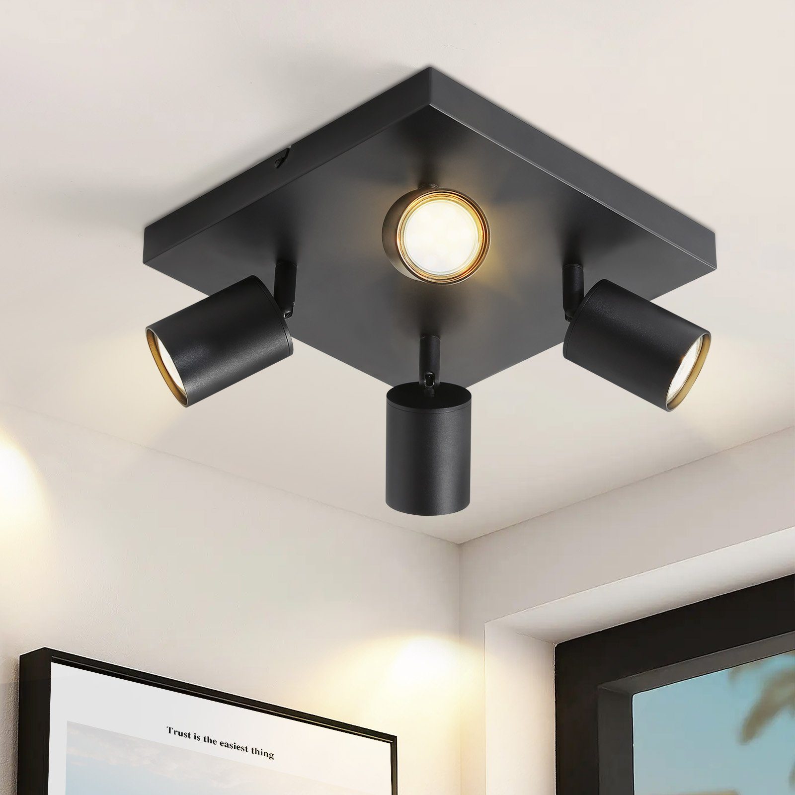 Nettlife Deckenstrahler Weiß 46 Flammig Deckenleuchte Gu10 Deckenlampe