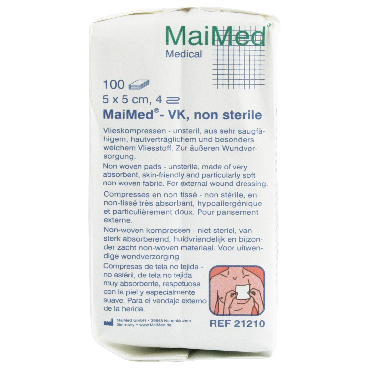 MaiMed Kalt-Warm-Kompresse MaiMed - VK Vlieskompressen unsteril 4-fach ...