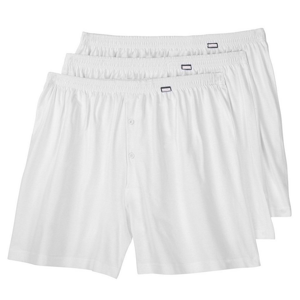 Adamo Boxershorts 3er Pack Boxershorts Große Größen Weiß Adamo James