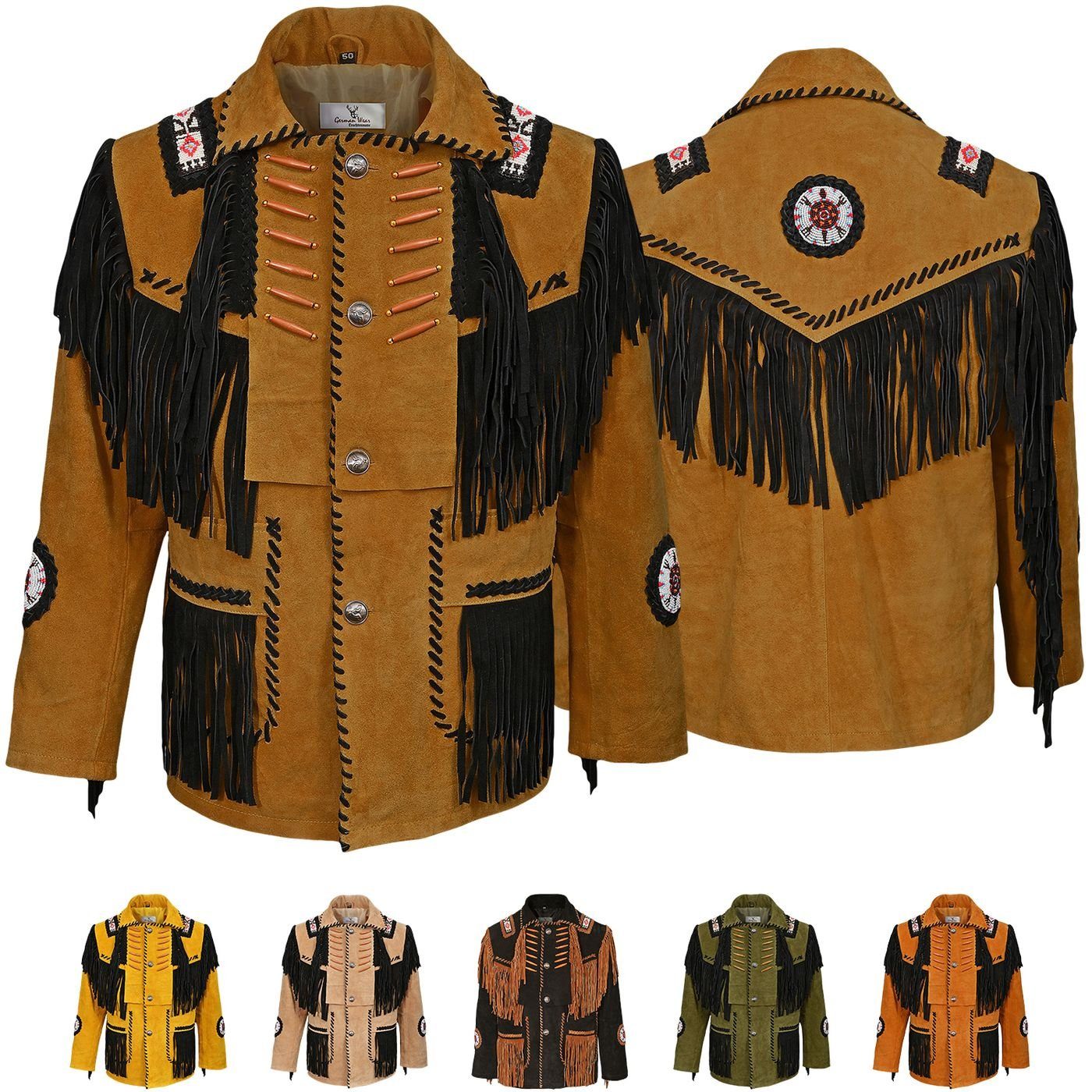 German Wear Trachtenjacke GW959J Herren Westernjacke Lange Reiter Jacke ...