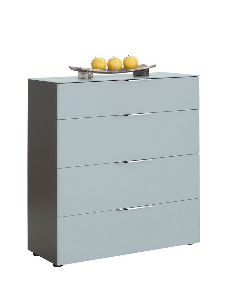 Möbelando Kommode 78116592 Bxhxt 90x99x40 Cm In Anthrazit Glas