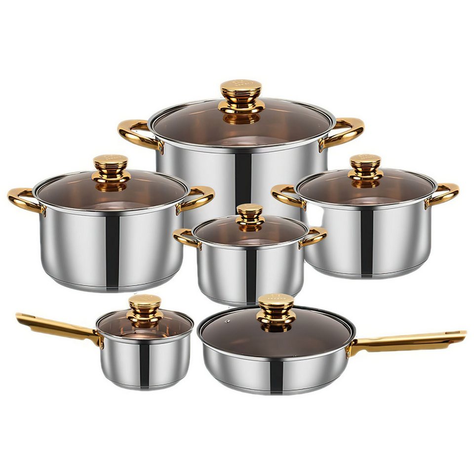 Refined Living Topf Set Topfset Induktion 6 Teilig Kochtopf Set Mit