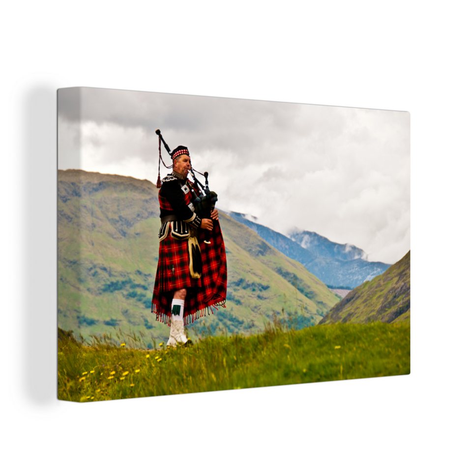 Onemillioncanvasses® Leinwandbild Mann Mit Dudelsack In Schottland 1