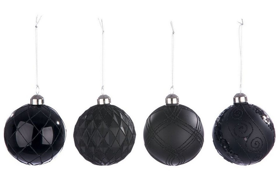 Gilde Dekoobjekt 12er Set Glas Baumkugel Layla Ein Hauch Von