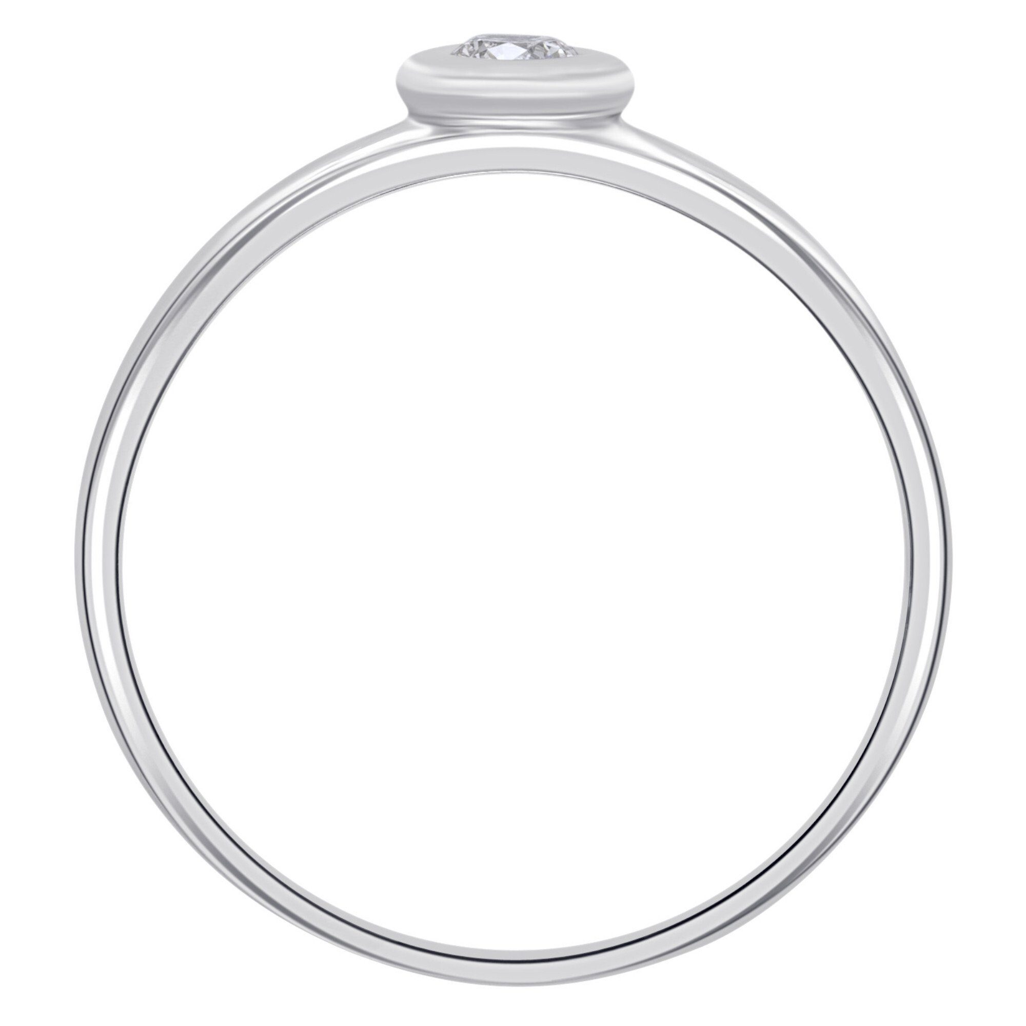 ONE ELEMENT Diamantring 0,05 ct Diamant Brillant Ring aus 585 Weißgold, Damen Gold Schmuck ...