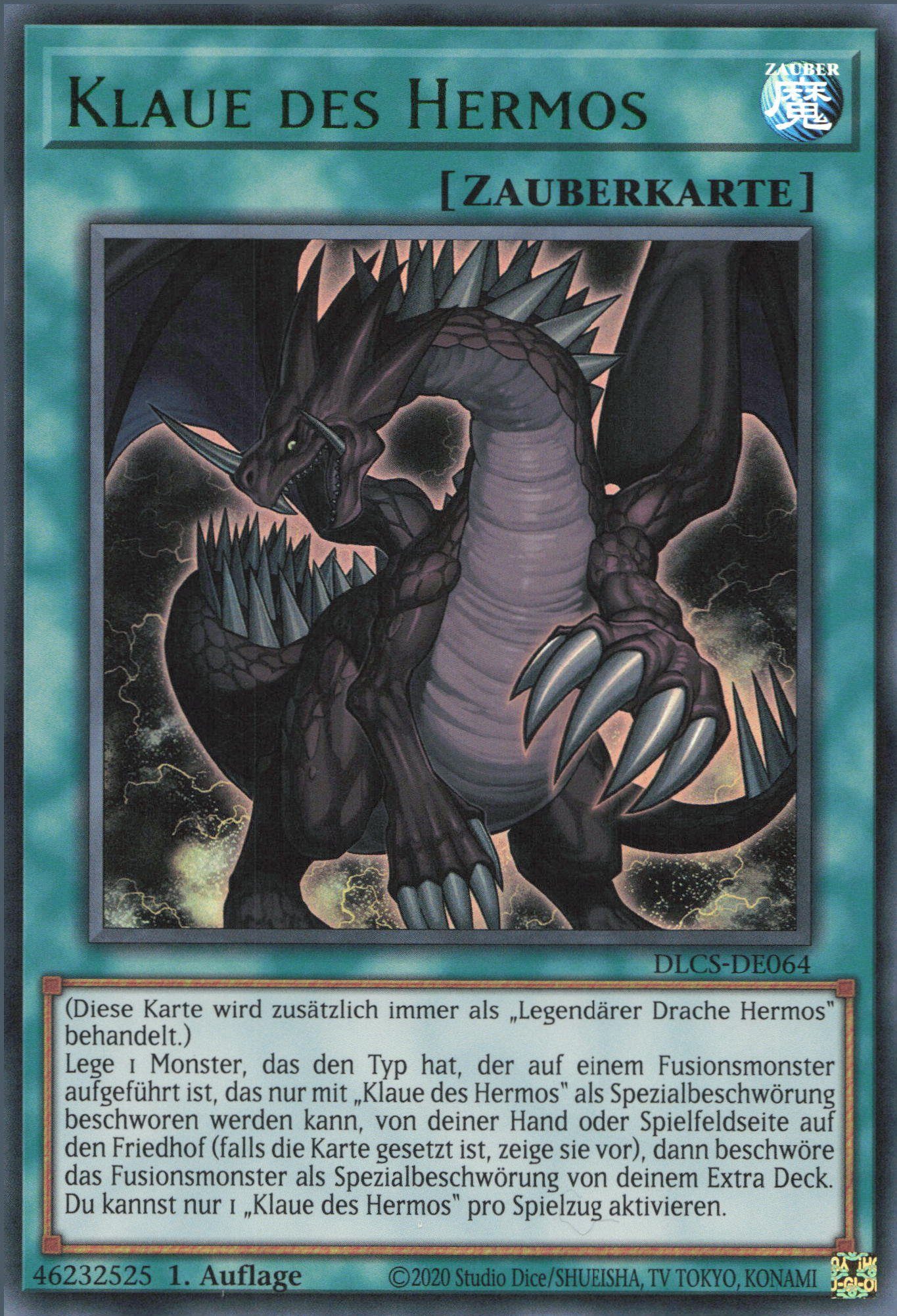 Recollectibles Sammelkarte Yugioh Karte Klaue Des Hermos V 3 Deutsch