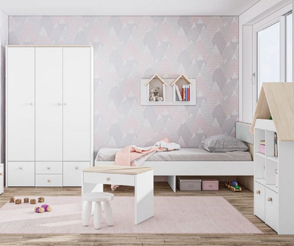 Feldmann Wohnen Jugendzimmer Set Elmo Set 1 Kleiderschrank 1 Bett