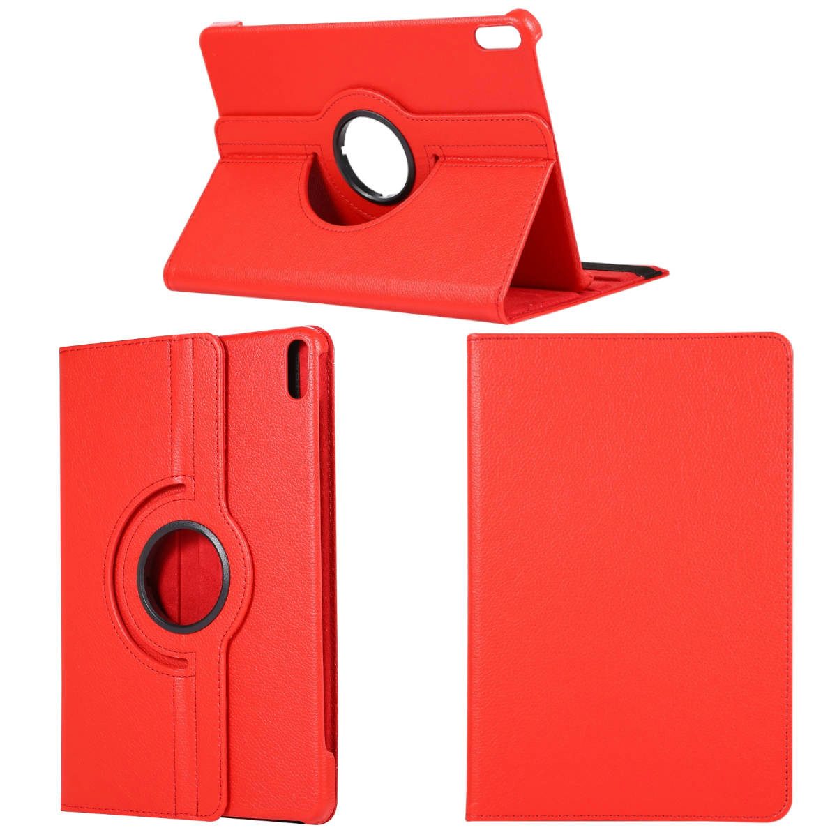 Wigento Tablet Hülle Aufstellbare 360 Grad Rotation Kunst Leder Tasche