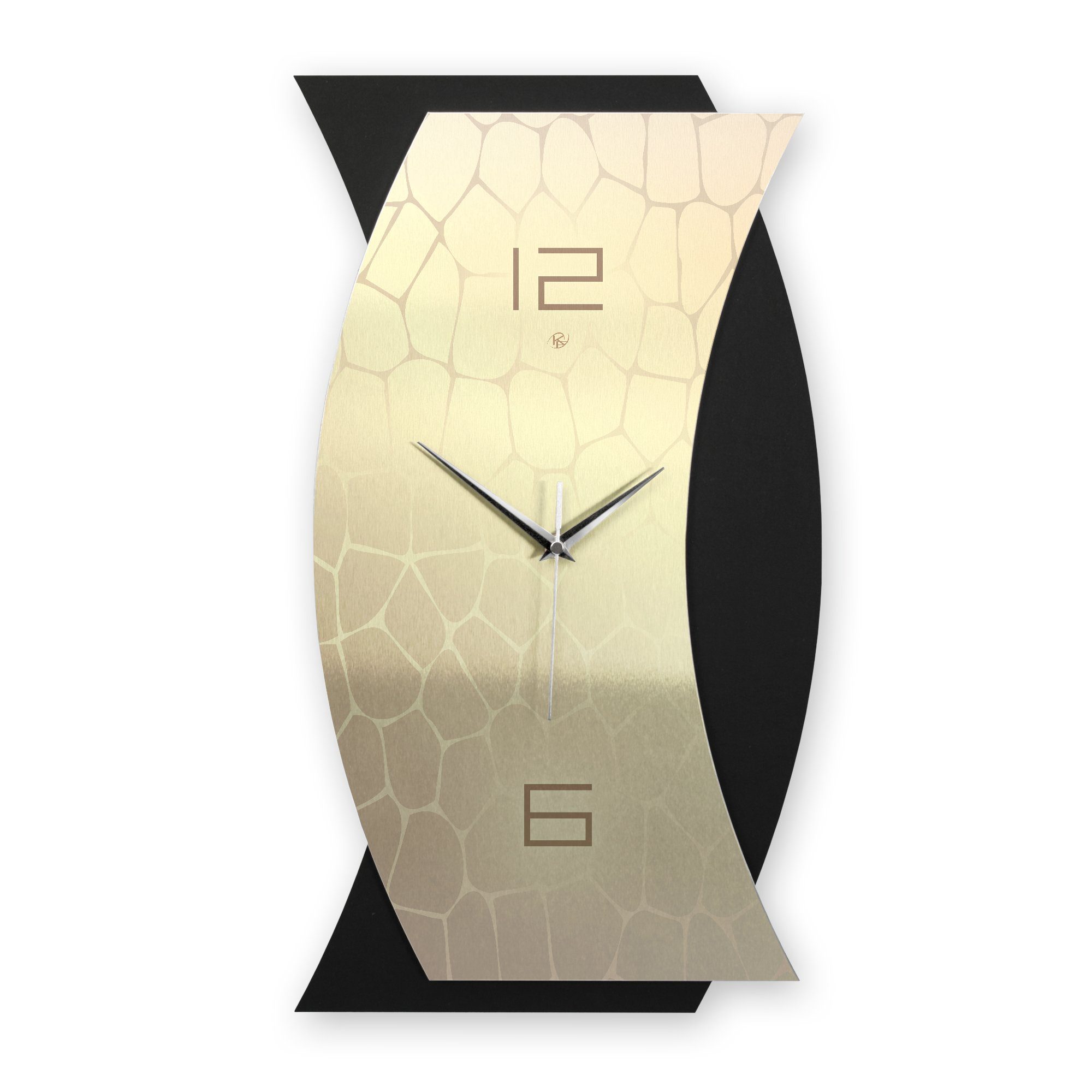 Kreative Feder Wanduhr 3d Designer Wanduhr Golden Pattern Funkuhr