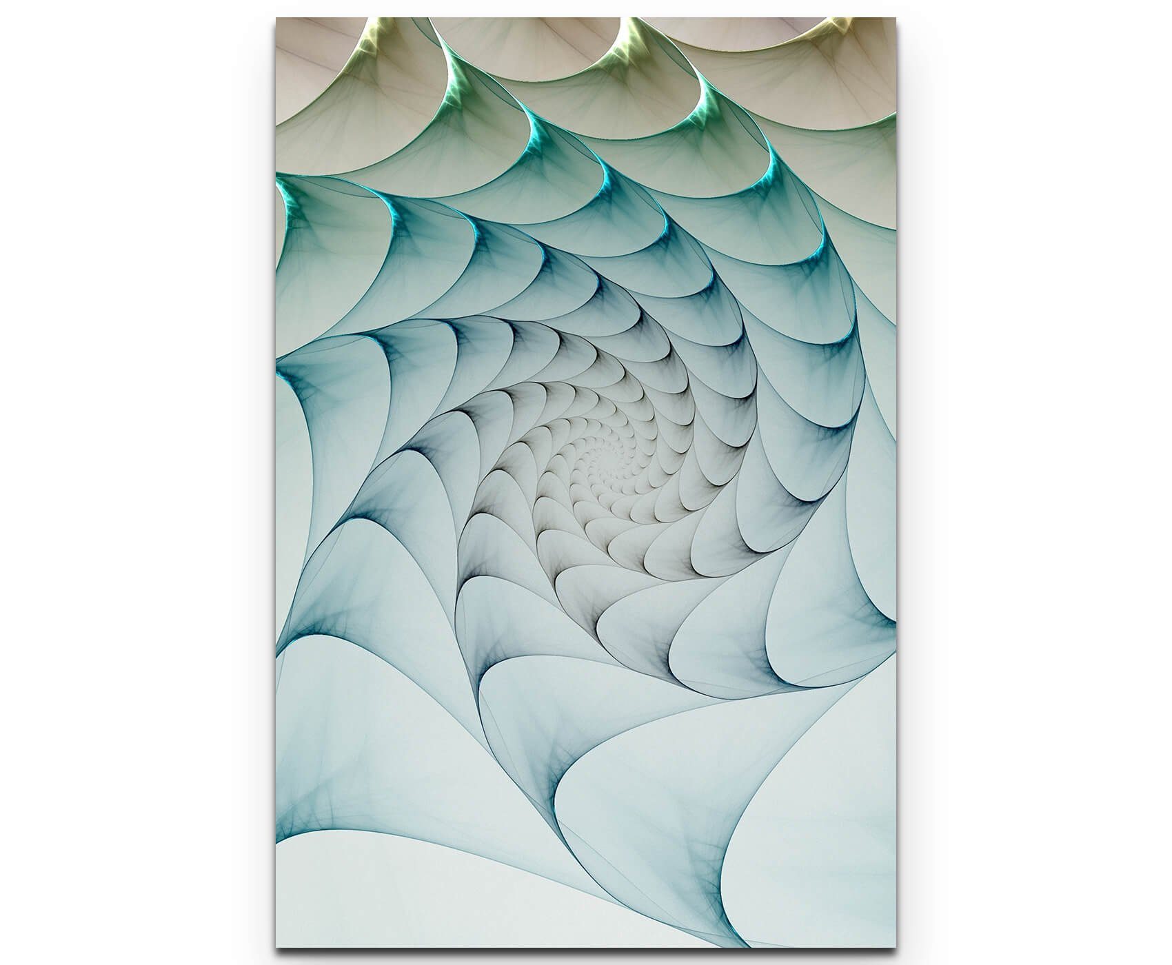 Sinus Art Leinwandbild Kreatives Design Schuppenartiges Spiralmuster