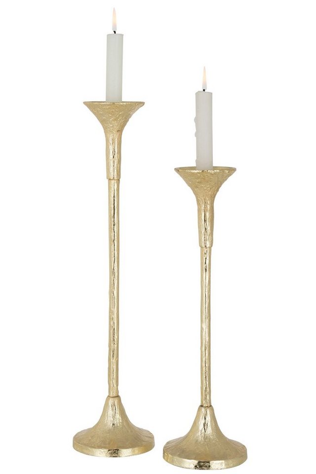 Gilde Dekoobjekt 2 Teiliges Set Marie Kerzenhalter Elegantes
