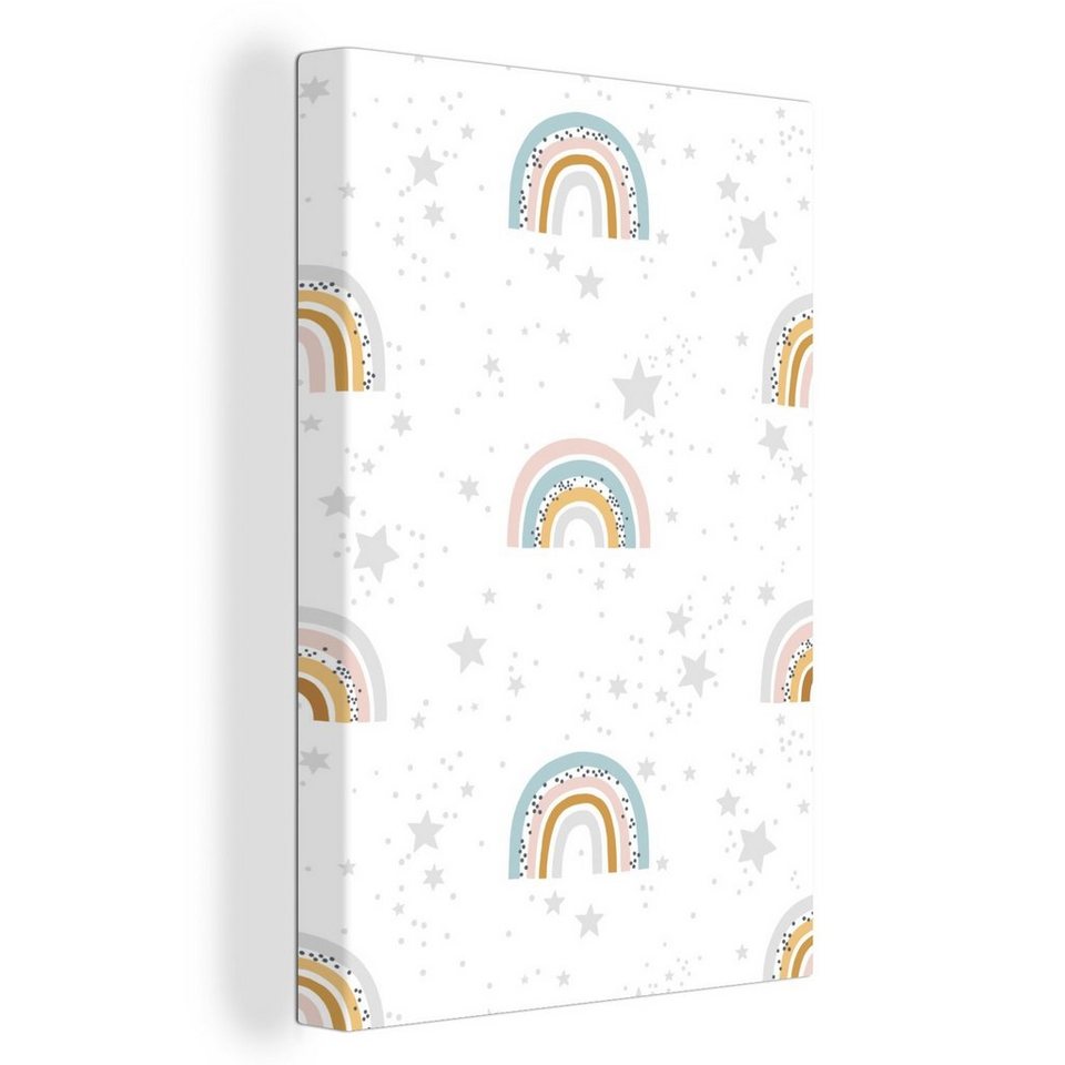 Onemillioncanvasses® Leinwandbild Muster Regenbogen Pastell 1 St
