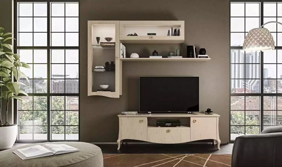 Jvmoebel Wohnwand Luxus Wohnwand Ständer Wohnzimmer Rtv Lowboard