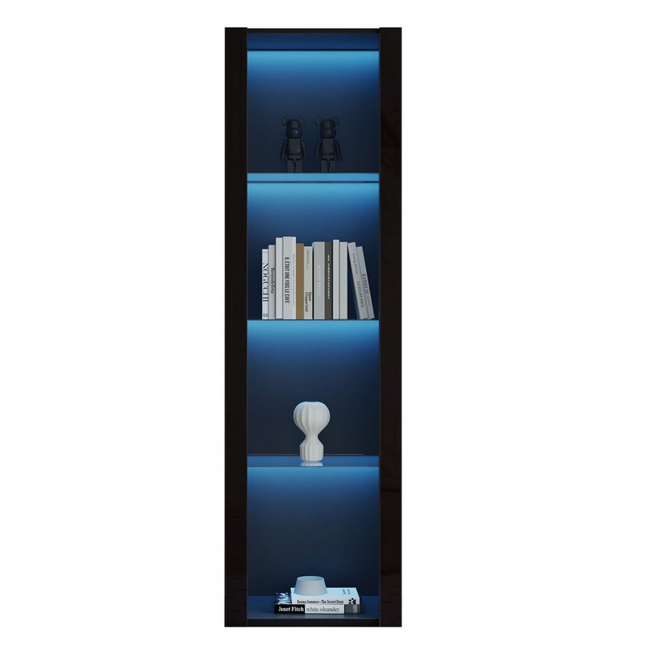 Okwish Vitrine Standvitrine Glasvitrine 4 Fächern Ohne Tür App
