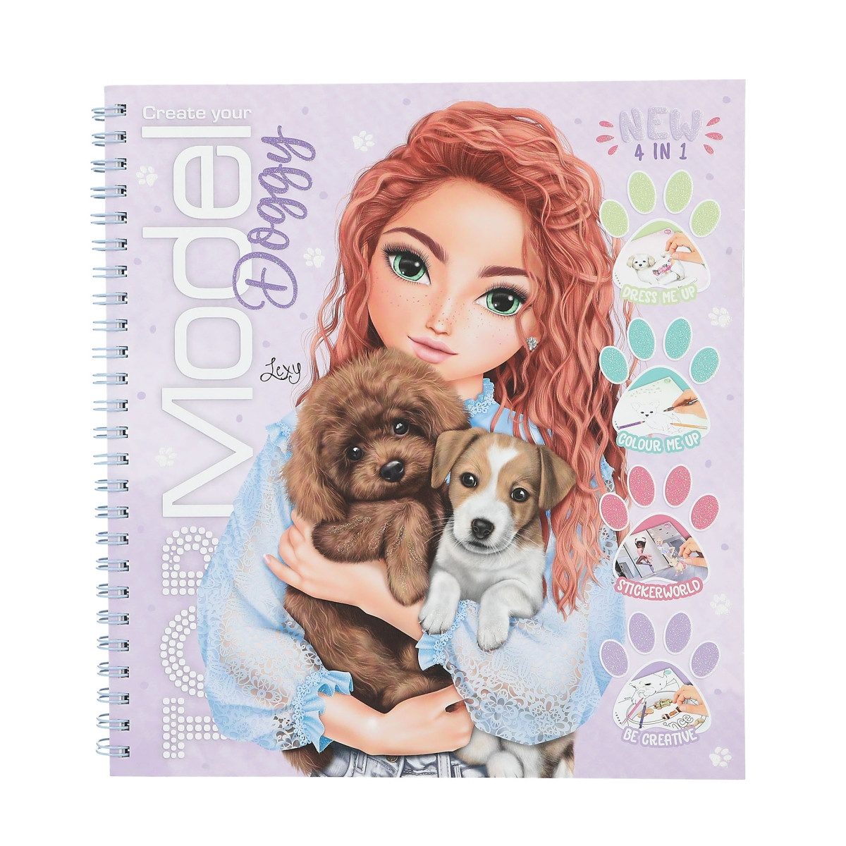 Depesche Malvorlage Create your TOPModel Doggy Malbuch Ausmalbuch Hunde ...