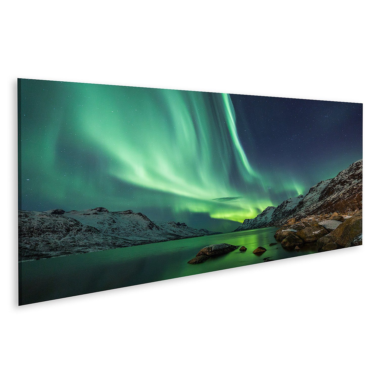 islandburner Leinwandbild »Bild auf Leinwand Aurora Borealis Over Tromso Hochauflösendes Foto ...