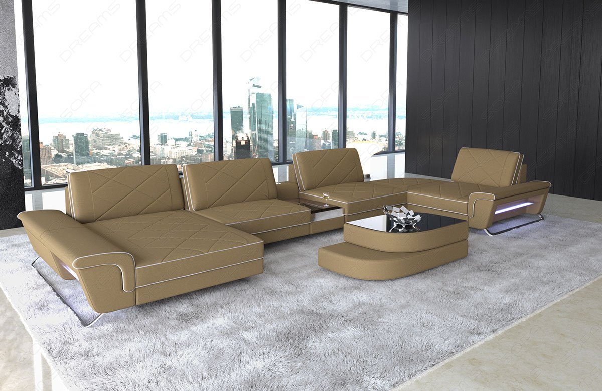 Sofa Dreams Wohnlandschaft Stoffsofa Couch Polstersofa Stoff Bari U