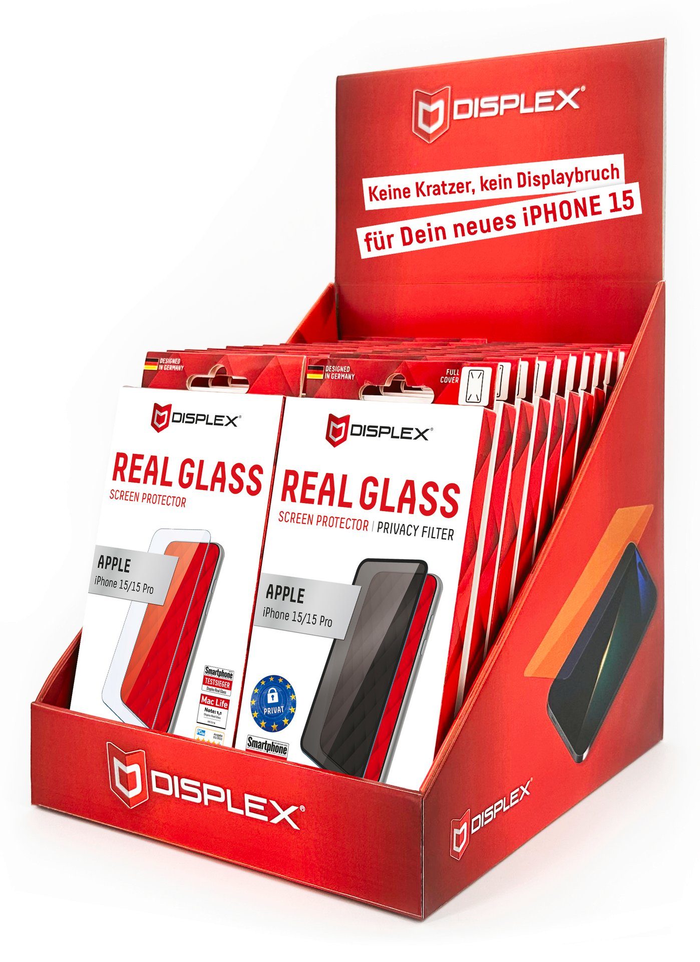 Displex Displayschutzglas Aktions-Display für Apple iPhone 15, Apple ...