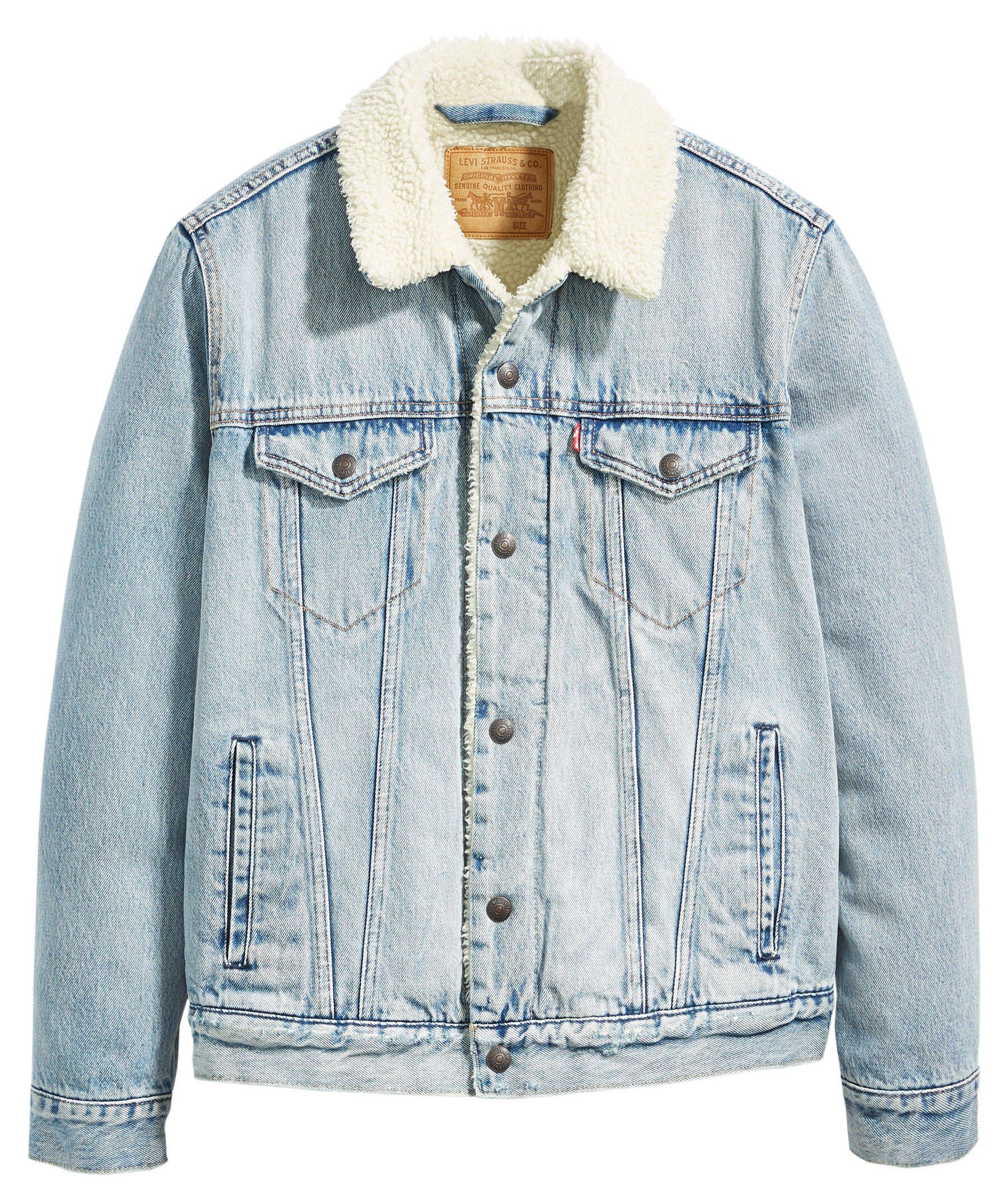Levi's® Jeansjacke Herren Jeansjacke TYPE 3 SHERPA TRUCKER (1-St), Umlegekragen mit Sherpa-Futter
