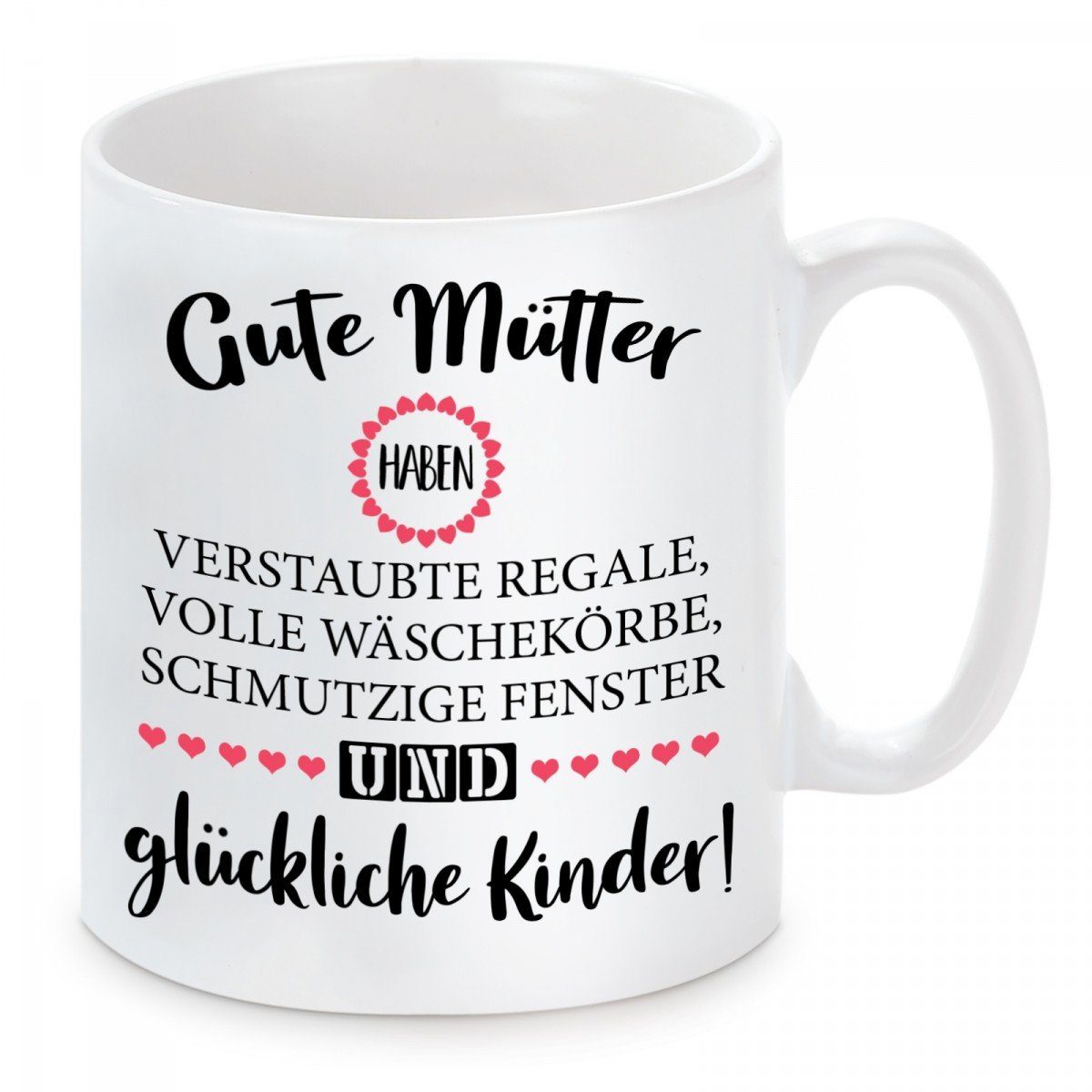 Herzbotschaft Tasse Kaffeebecher mit Motiv Gute Mütter haben..., Keramik, Kaffeetasse ...