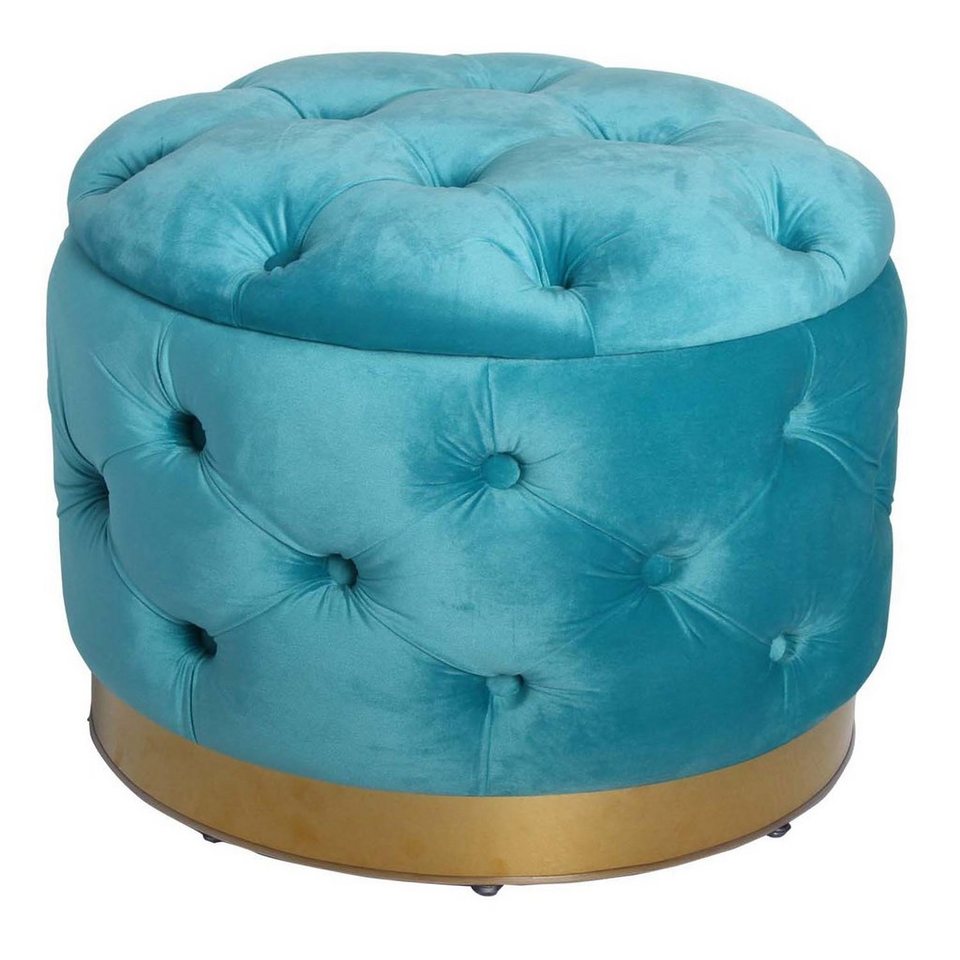 Casa Moro Hocker Xxl Samt Hocker Zahit Rund Ø 52cm X Höhe 42cm Premium