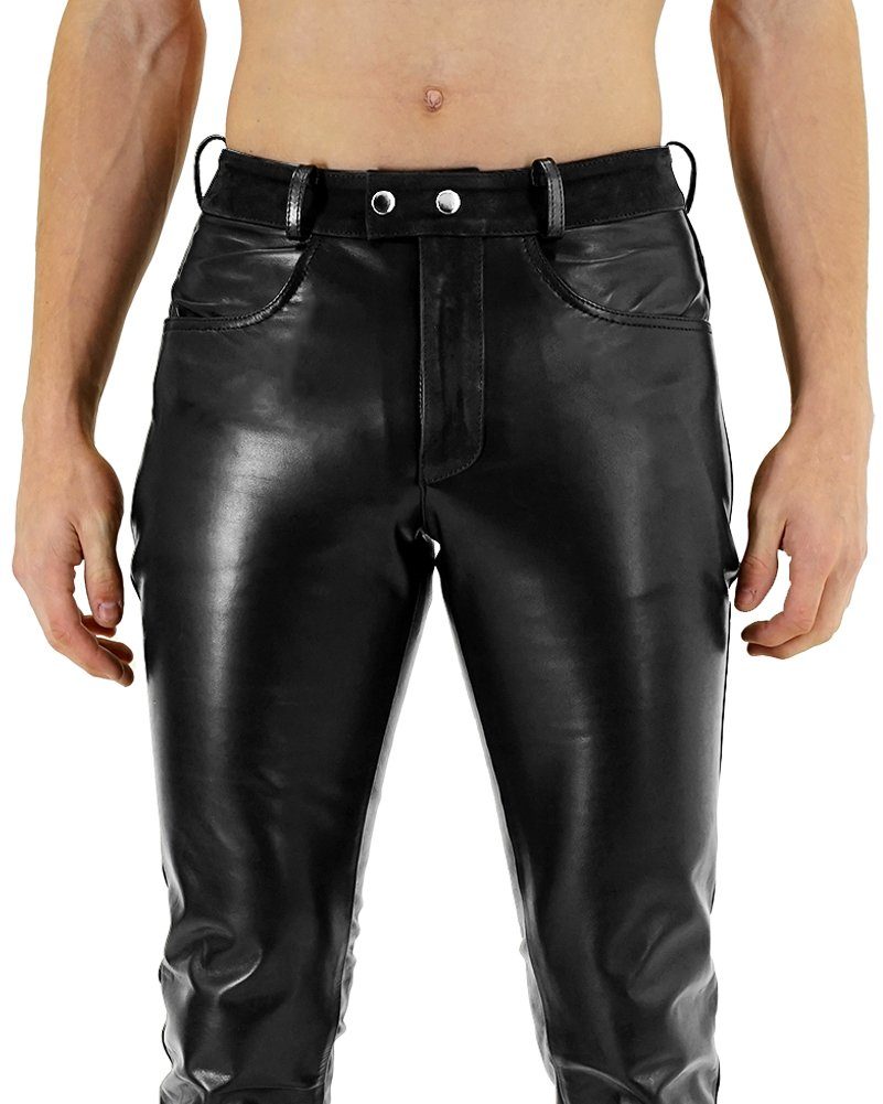 BOCKLE Lederhose Bockle® Aniline Leather and Nubuk Lederhose Lederjeans ...