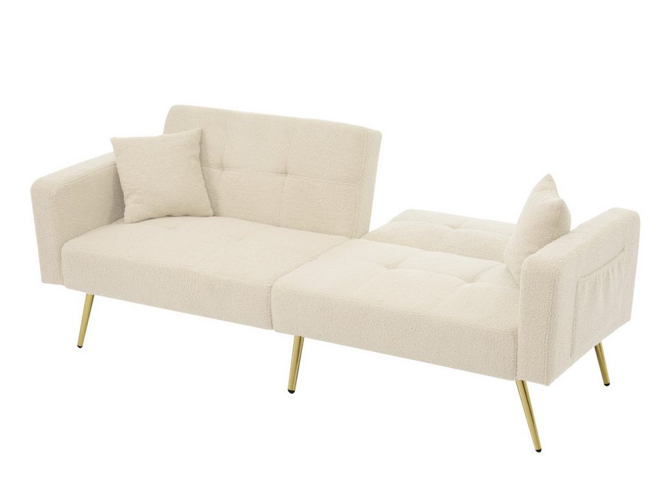 Seedwave Schlafsofa Fleece 3 Sitzer Sofa Mit Schlaffunktion Unabhängig