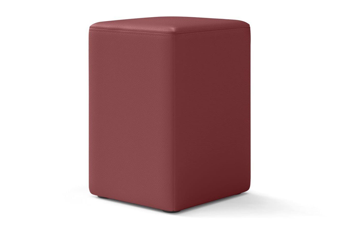 daslagerhaus living Barhocker Sitzhocker Basic Leder rot