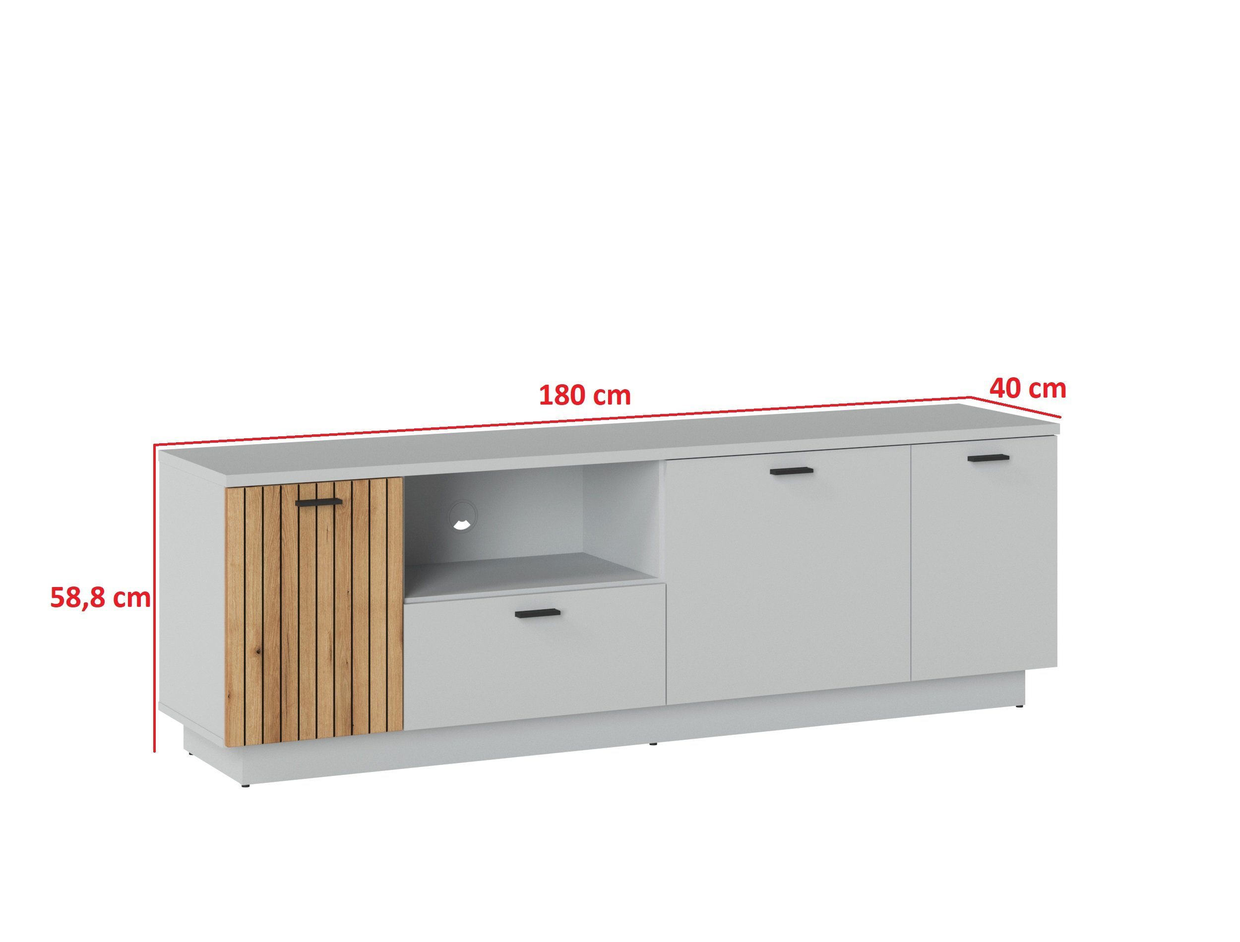 99rooms Lowboard Wiola Tv Kommode Tv Schrank Modern Design Mit