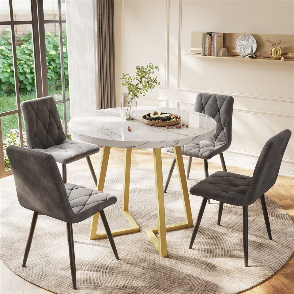 Sweiko Essgruppe Modernes Küchentisch Set 5 Tlg Esstisch Set Mit 4