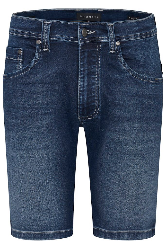 bugatti Bermudas im Used-Wash-Design, Bermuda-Hose
